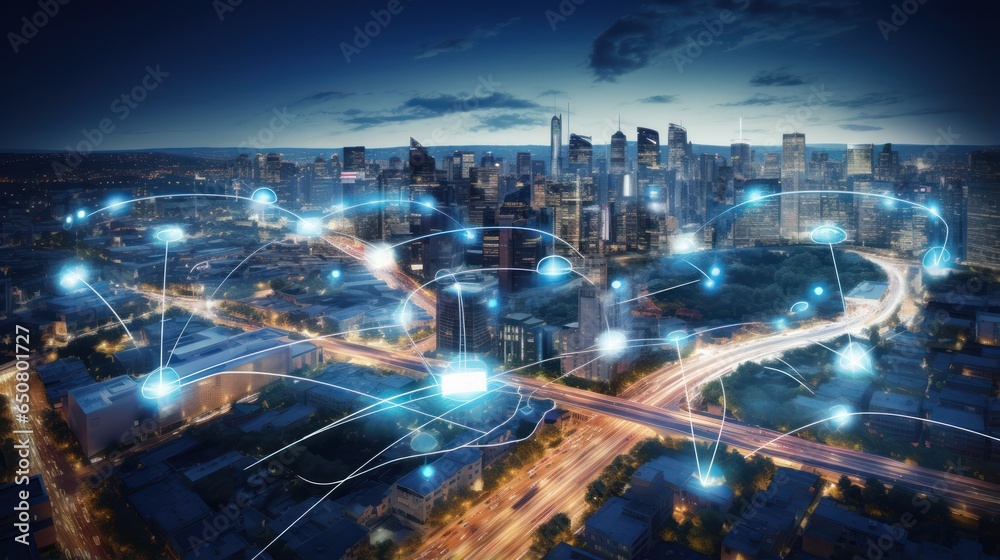 Visualize a smart city interconnected Internet of Things( IoT) devices ...