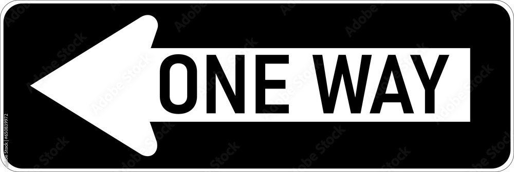 Transparent PNG of a Vector graphic of a usa One Way MUTCD highway sign ...