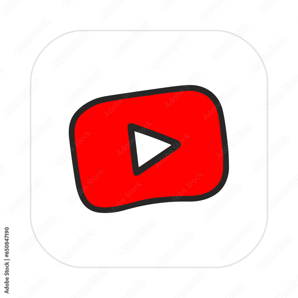 YouTube Kids app icon. Social media logo Stock Vector | Adobe Stock