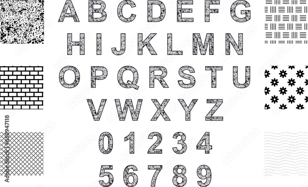 a ready-made sample of letters with 6 types of fill, you can easily ...