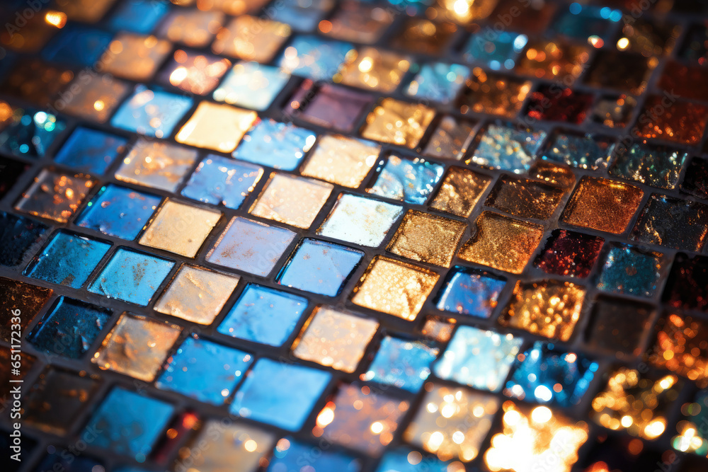 Macro Texture Revealed: Captivating Glittering Mosaic Tiles Unveil ...