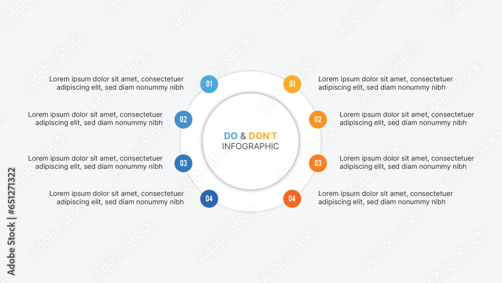Dos and Don'ts, Comparison Chart Infographic Template Design Stock ...