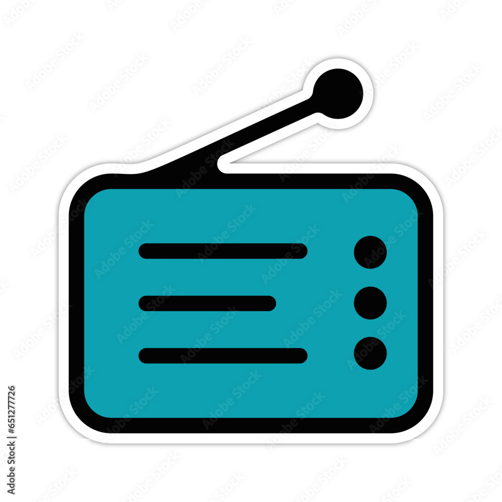 picto logo icones et symbole radio gras couleur vert relief Stock ...