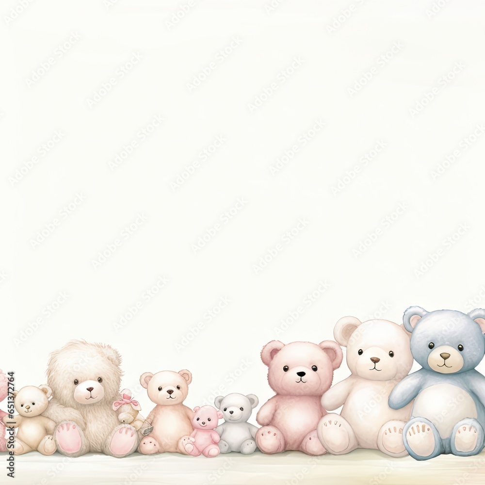 Teddy Bear Border Paper Stock Photo | Adobe Stock