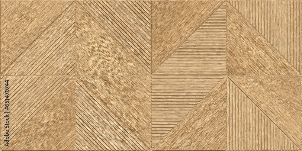 Wooden triangles on a background of wood. Abstract low poly background ...