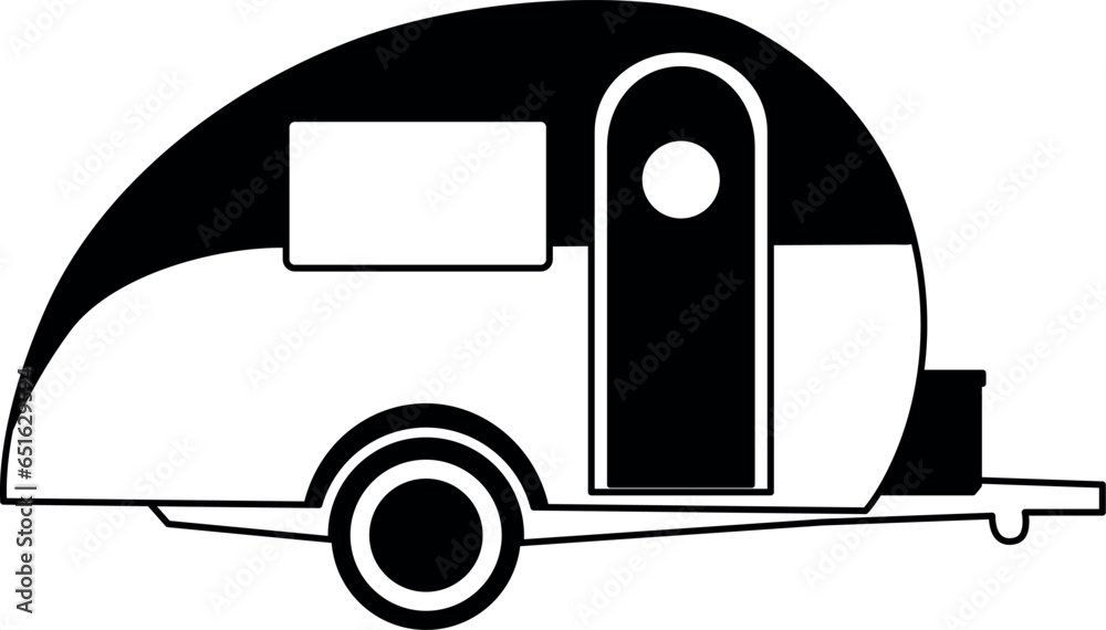 Tear Drop Camper SVG ,CutFile for Cricut and Silhouette, EPS Vector ...