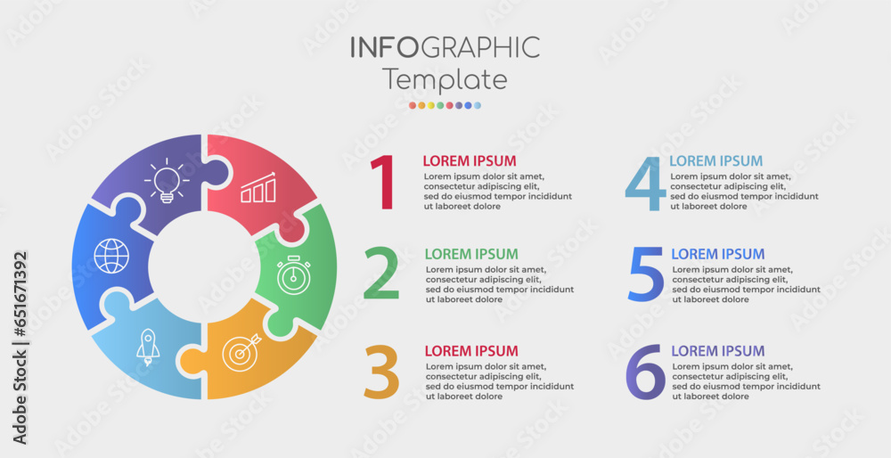 Vector circle puzzle infographic, cycle diagram, graph, presentation ... Vector circle puzzle infographic, cycle diagram, graph, presentation ...