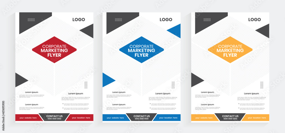 Corporate agency's latest A4 digital flyer design, business industry ...