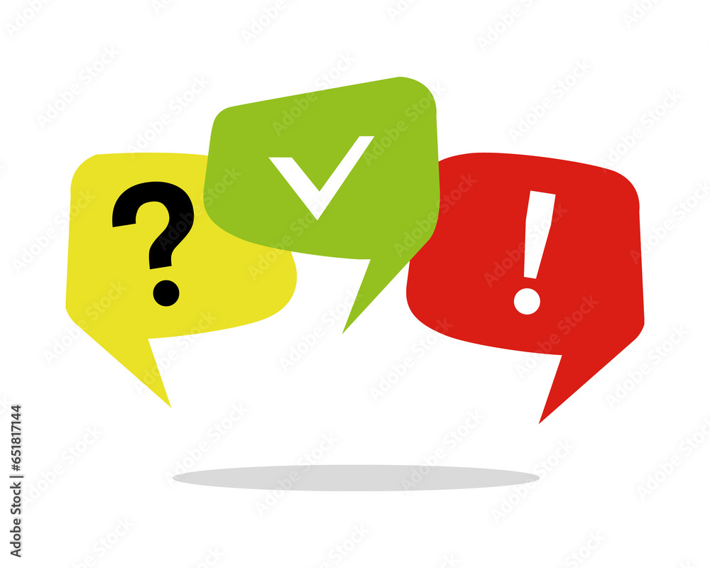 Ilustración de Stock Colorful message box with question mark ...