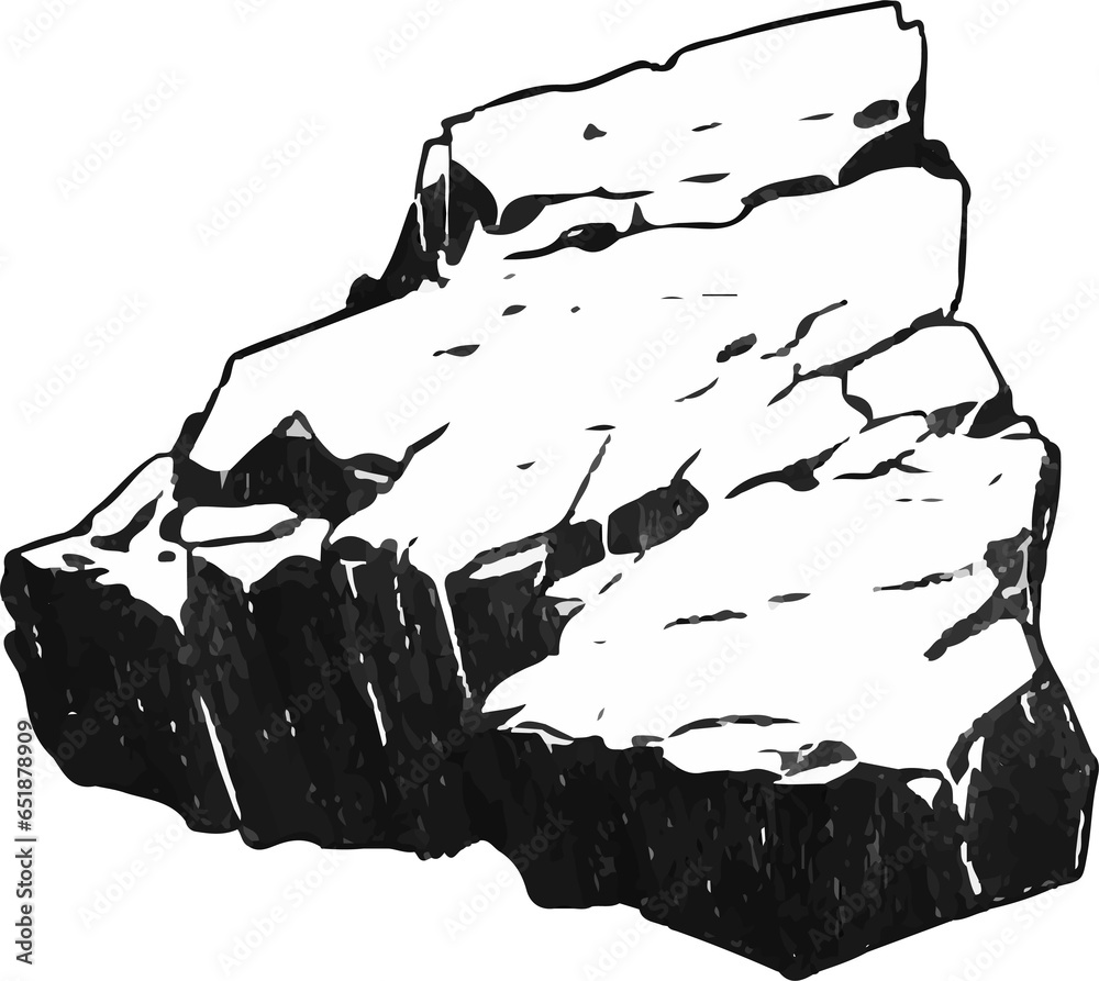 plies of rock comic drawing lines dry ink for decorated scene generated ...