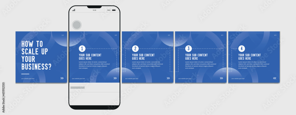 Set of Linkedin Carousel Post, editable social media Instagram carousel ...