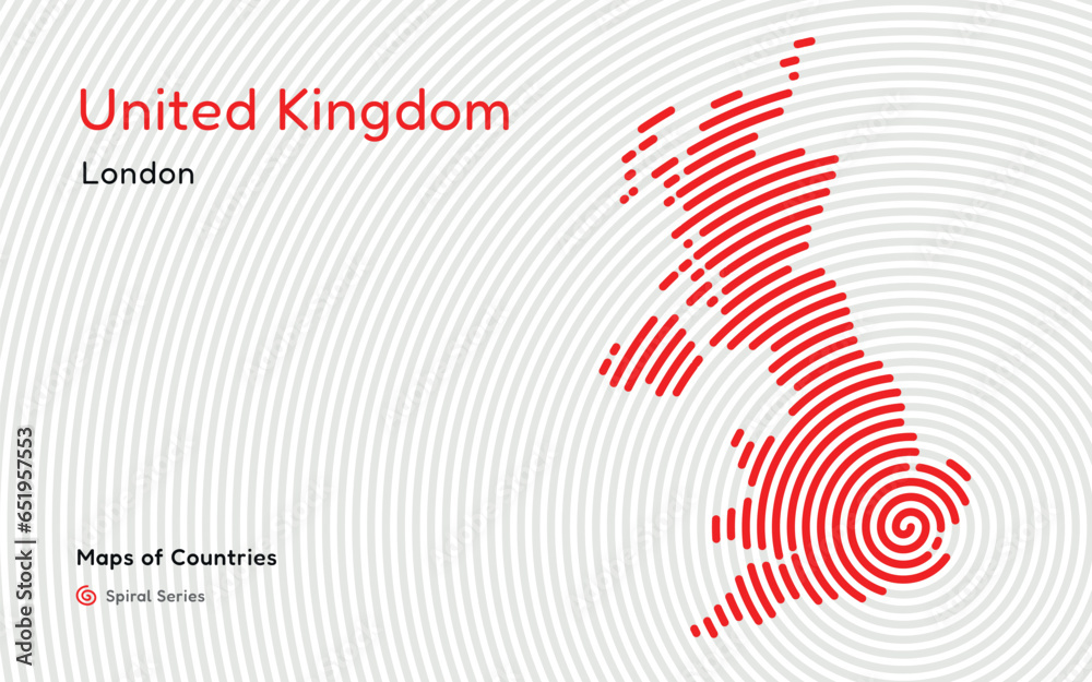 Creative map of United Kingdom. Political map. London. Capital. World ...
