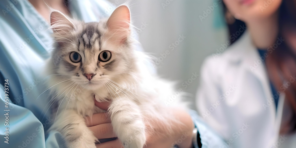 Veterinary Check-up: Dog and Cat Health Exam at Animal Clinic with Vet ...