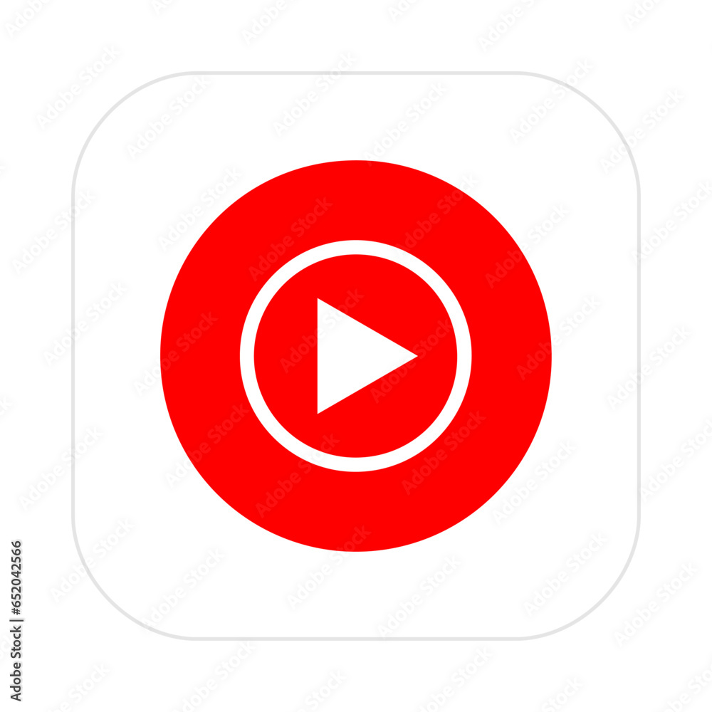 YouTube Music app icon. Social media logo Stock Vector | Adobe Stock