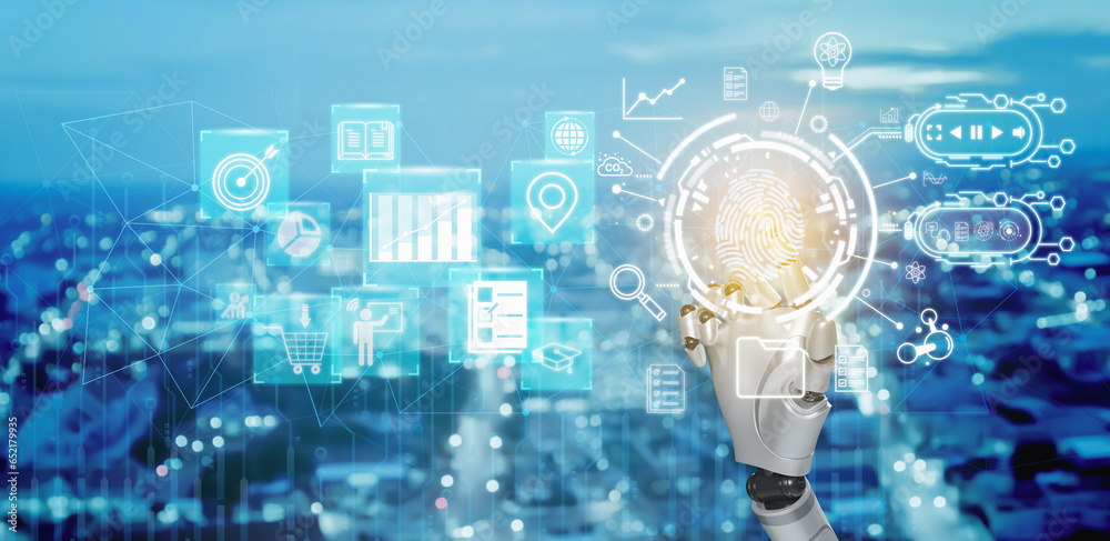 Business intelligence. Process data driven insight to make wise decisions. Using artificial ...