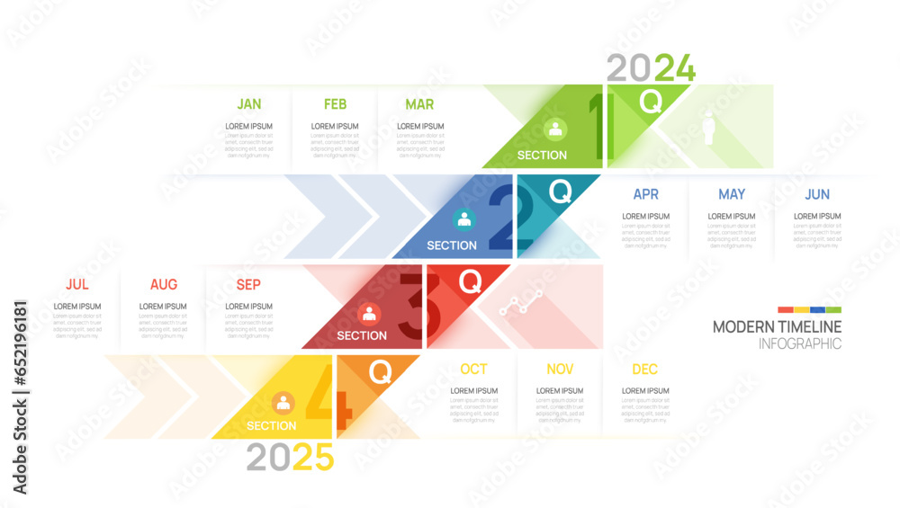 Business road map timeline infographic arrow template. Modern milestone ...