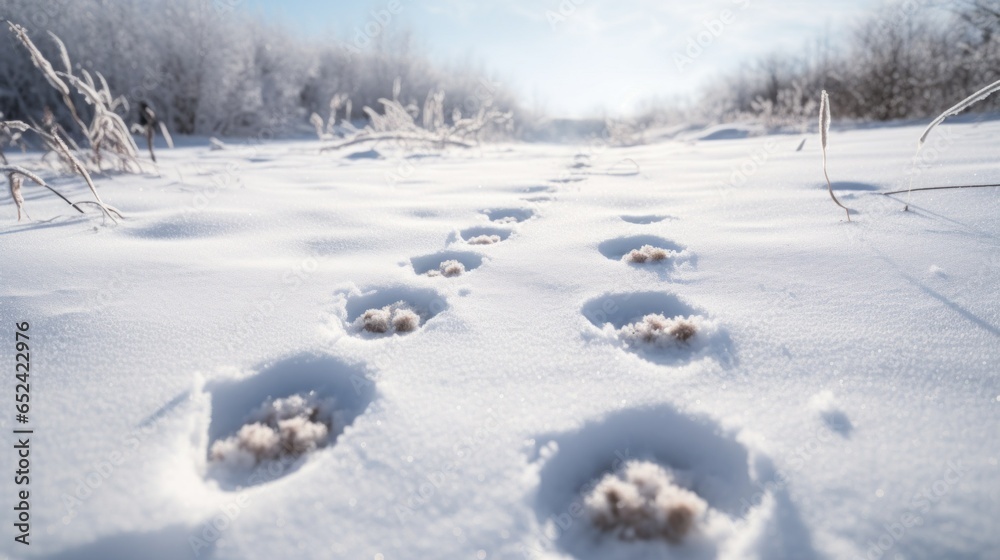 Animal tracking, snow print identification. Identifying animals from ...