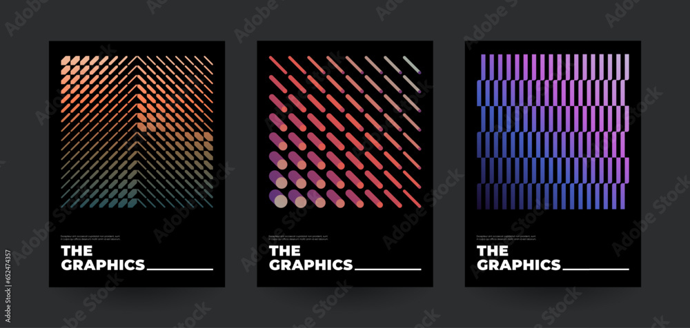 Minimal geometric posters set. Abtract vector design. Stock Vector ...