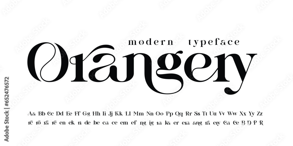 Luxury Serif Font in modern style, this typeface can be used for logos ...
