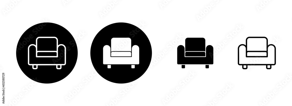 Sofa icon set illustration. sofa sign and symbol. furniture icon Stock ...