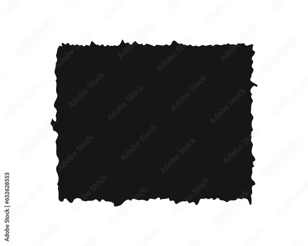 Rough edge paper shape. Old papyrus texture. Torn cardboard tag, label ...