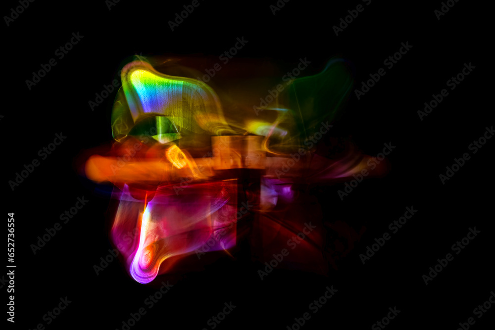 A front view of a regular toy pinwheel windmills with six differently ...