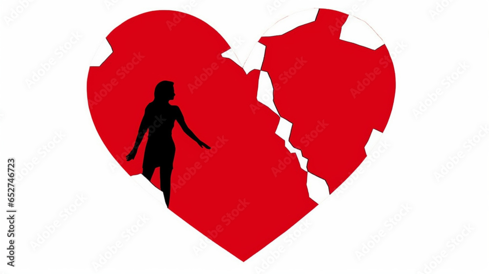 Little pieces of love and suffering, collapse came together, heart and ...