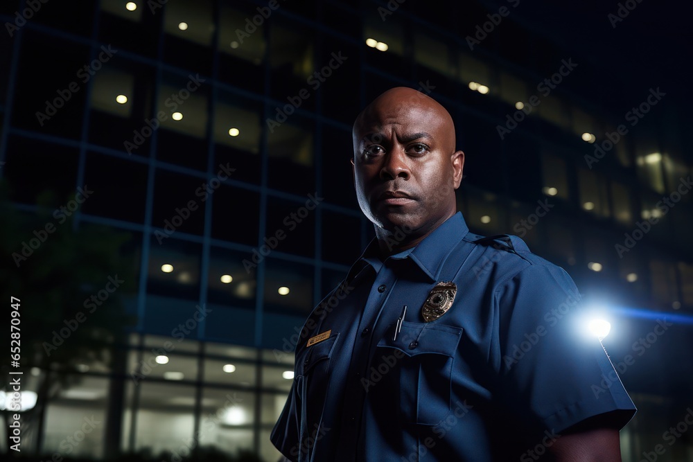 Black Male Security Guard Occupation Career Work Environment Backdrop ...