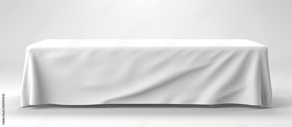 Adjustable white table runner isolated on white background with ...