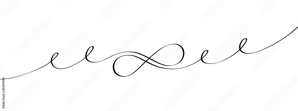 Infinity sign. Continuous line drawing with smooth lines. Design ...