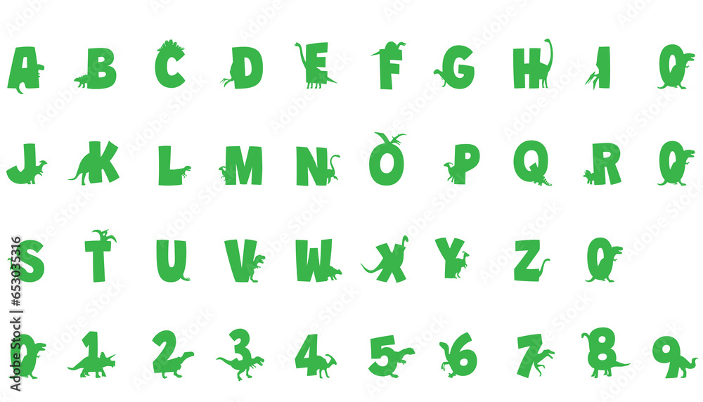 dinosaur alphabet, dinosaur numbers, dinosaur themed name ...