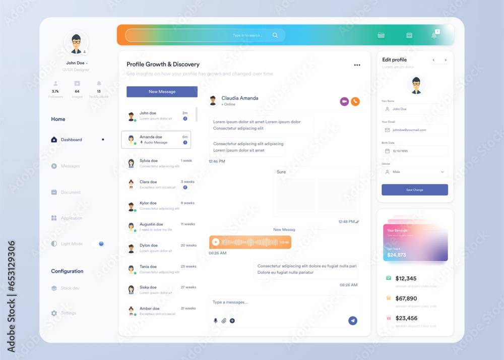 Infographic dashboard. UI design with graphs, charts and diagrams. Web interface template for ...