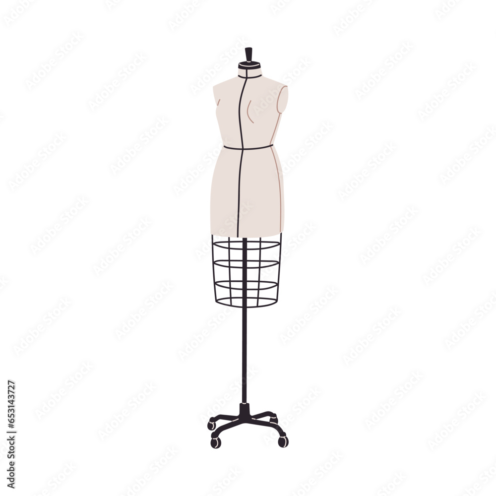 Dressmaking dummy, dress form. Sewing mannequin for tailor. Fabric ...