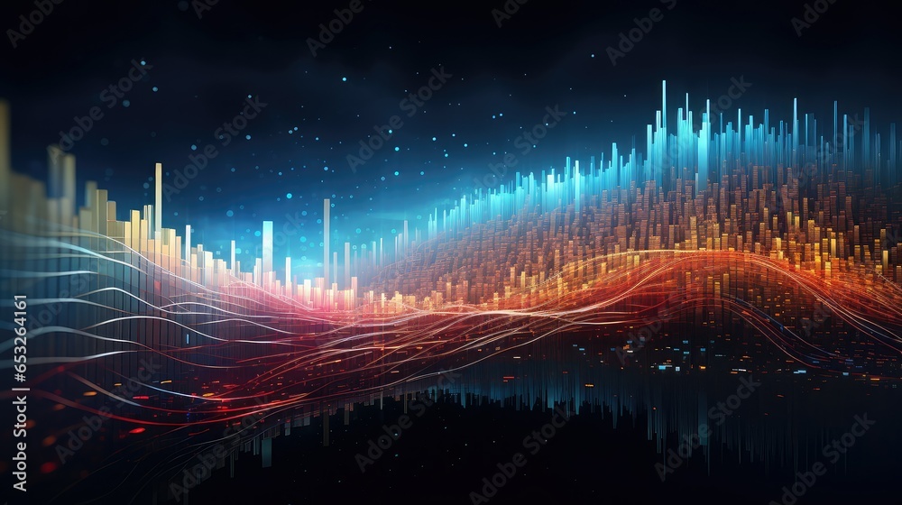 science futuristic data stream illustration business technology ...