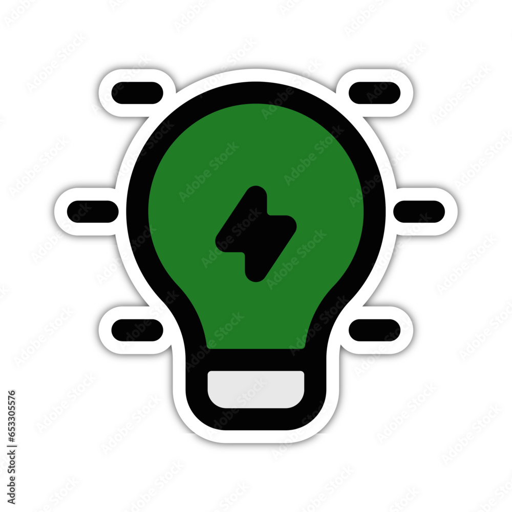 picto logo icones et symbole ecologie ampoule gras vert relief の Stock ...