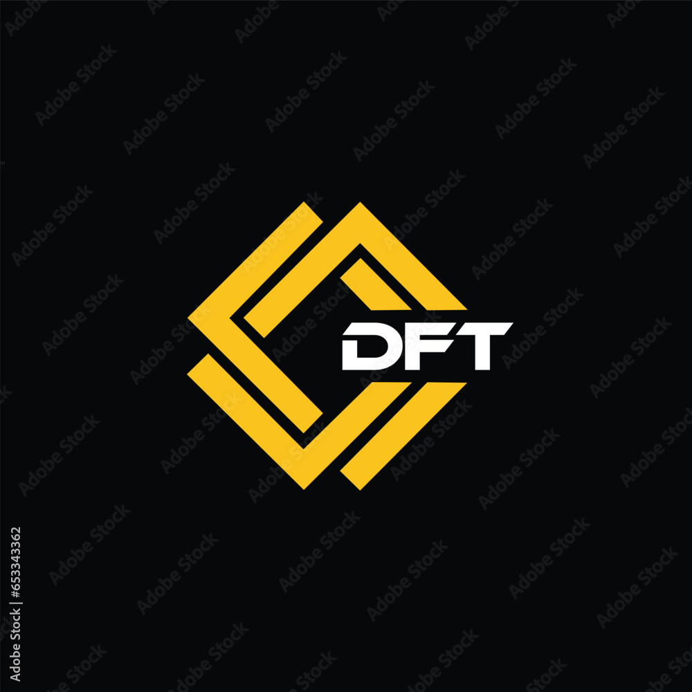 DFT letter design for logo and icon.DFT typography for technology ...