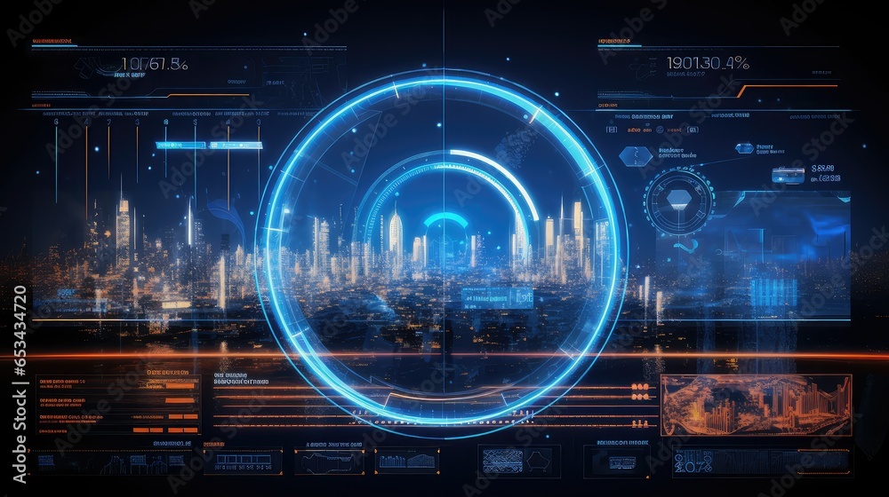 road route dashboard futuristic illustration app location, technology ...