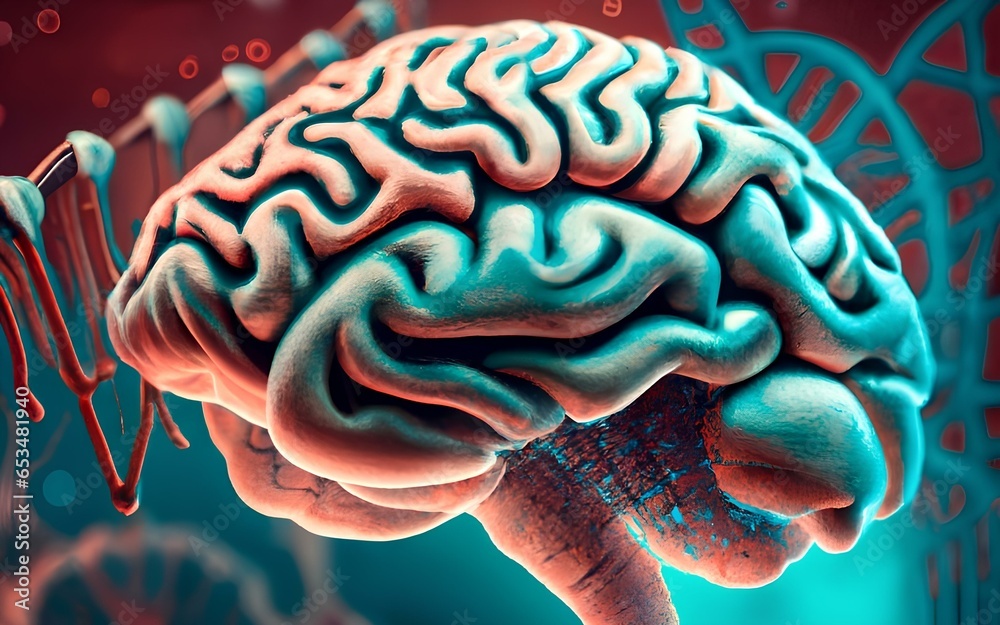 Brain in the human head as representation of growth mindset thinking ...