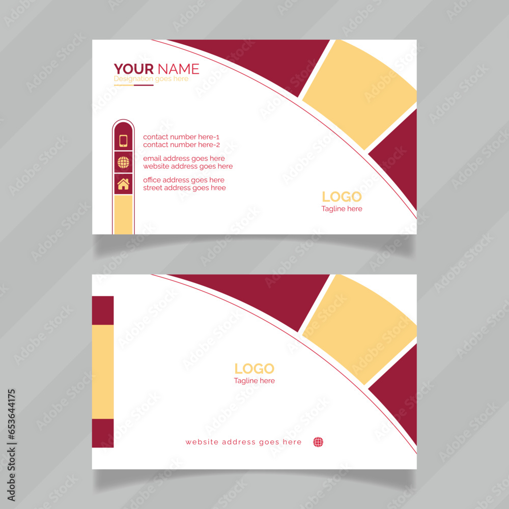 Modern design template for personal information card. Double sided ...