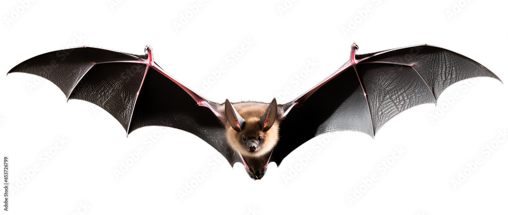 Flying Bat. Front view. Isolated on Transparent background. Stock ...