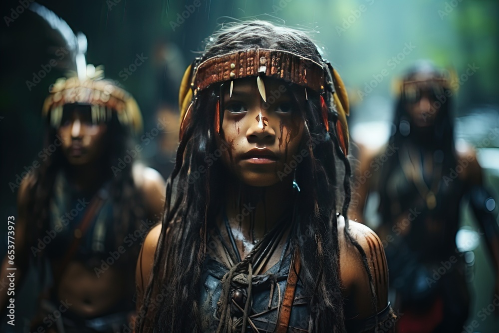 Yanomami Tribe in the Amazon Rainforest.Generated with AI Stock Photo ...