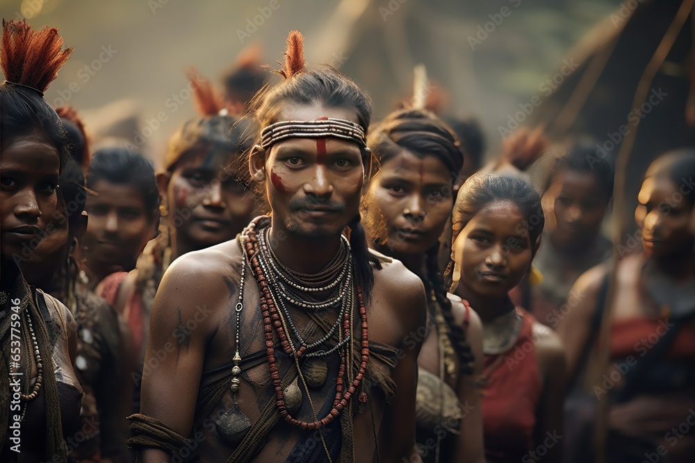 Indigenous people in India, representing the diverse cultures ...