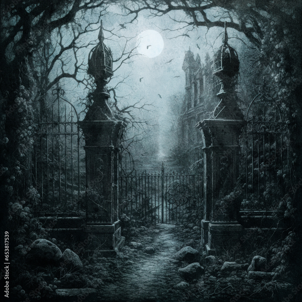 Gothic grave poster, Gustav Dore, Dracula, dark academia, victorian ...