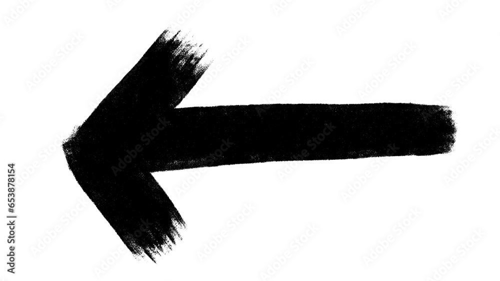 Brushstroke hand drawn arrow design element isolated - PNG image with ...