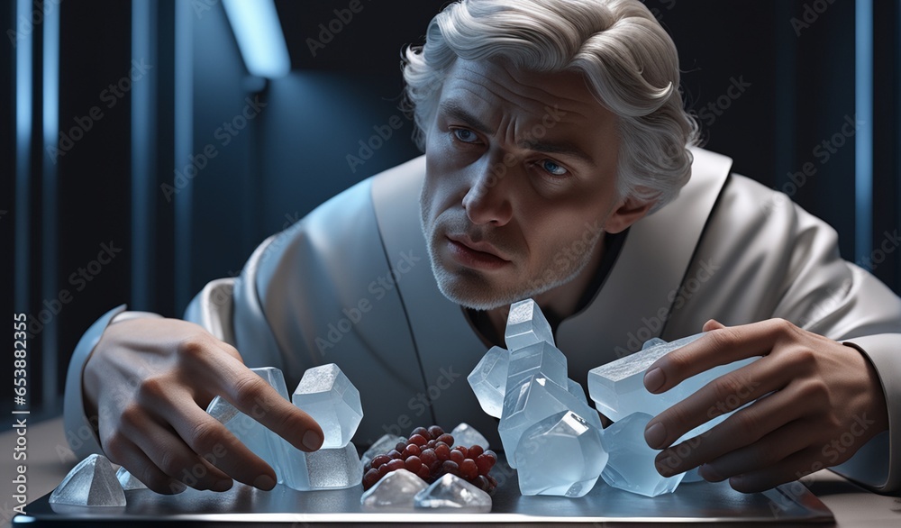 super-realistic-person-eating-ice-cream-outside-on-a-very-sunny-day-in ...