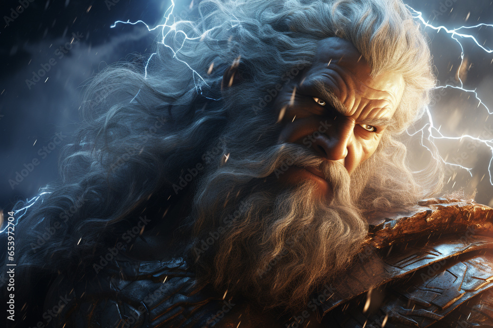 Stock-Illustration „Zeus main Olympian god in Greek mythology, the god ...