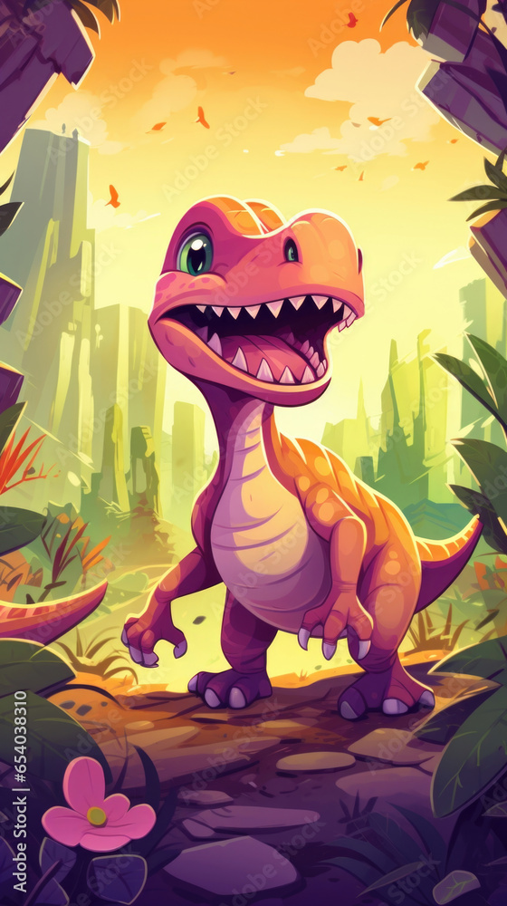The main character stumbling upon a hidden underground dinosaur kingdom ...