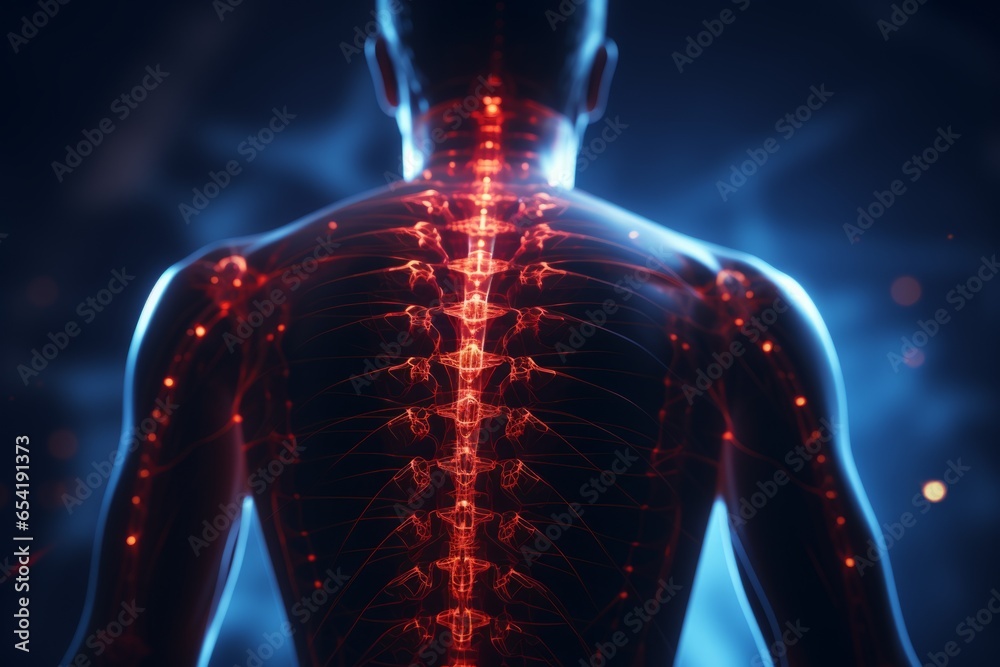 Human body man organism surgery backbone medical radiology cervical ...