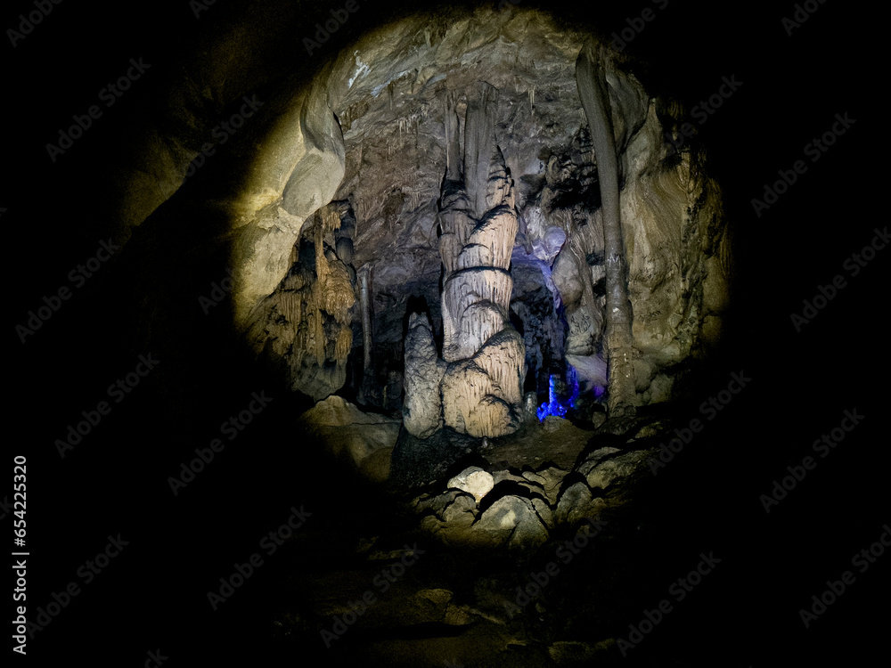 The internal texture, wonderful stalactites, stalagmites and ...
