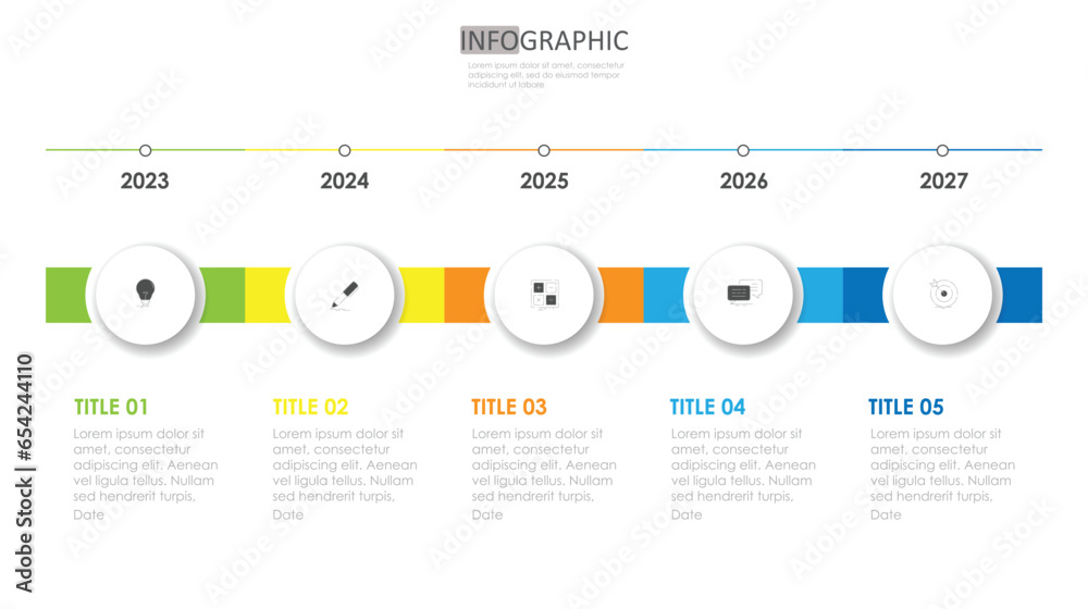 Stock-Vektorgrafik „bussiness diagram circular layout chart project ...